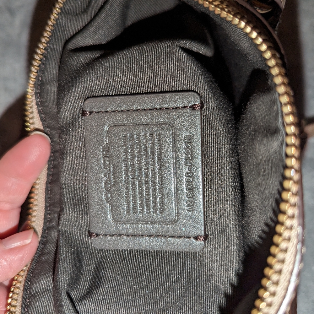 Coach Gold Metallic Mini Kelsey Satchel Crossbody Peb… - Gem